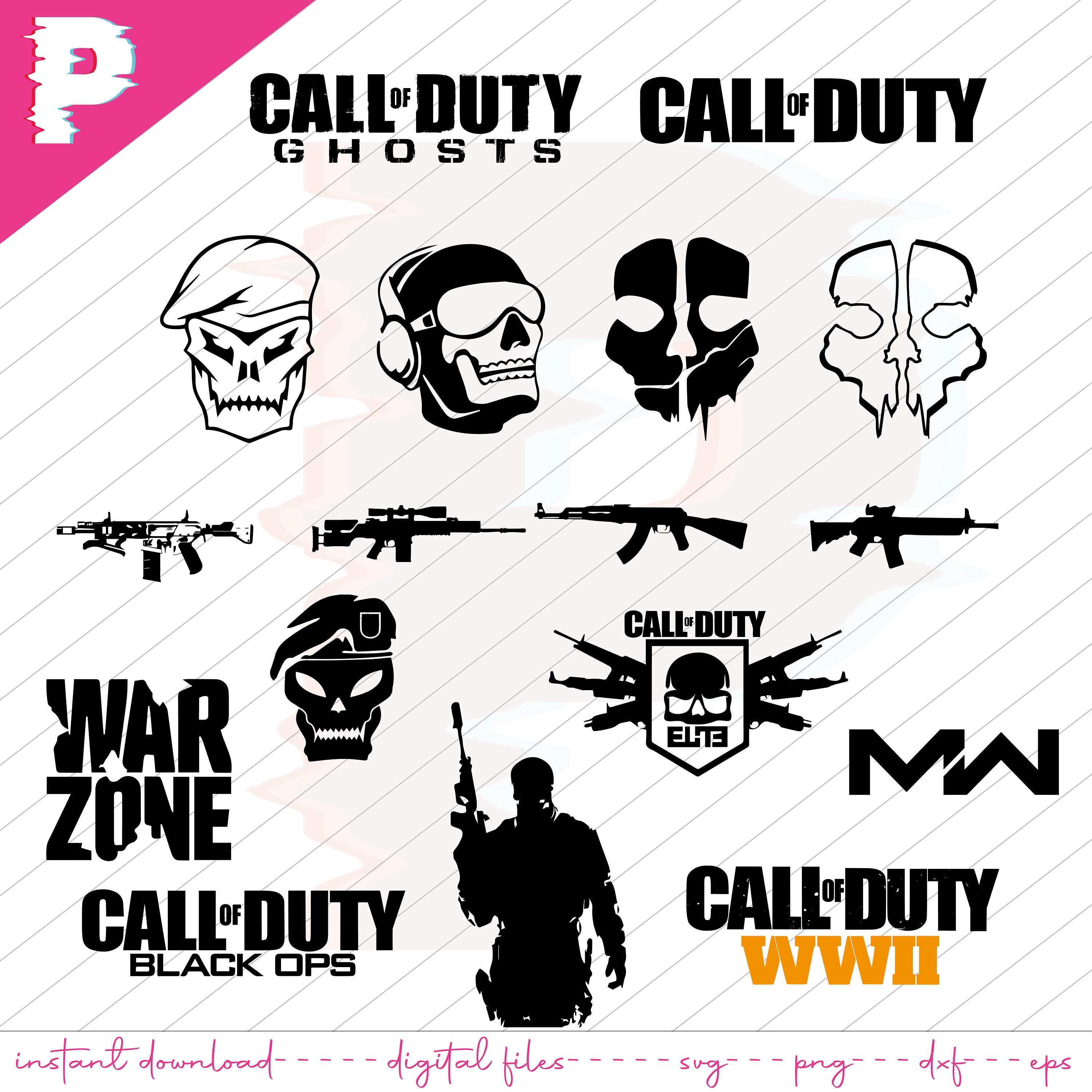 Call of Duty Svg Bundle, COD Svg, Warzone Svg, Modern Warfare Svg ...