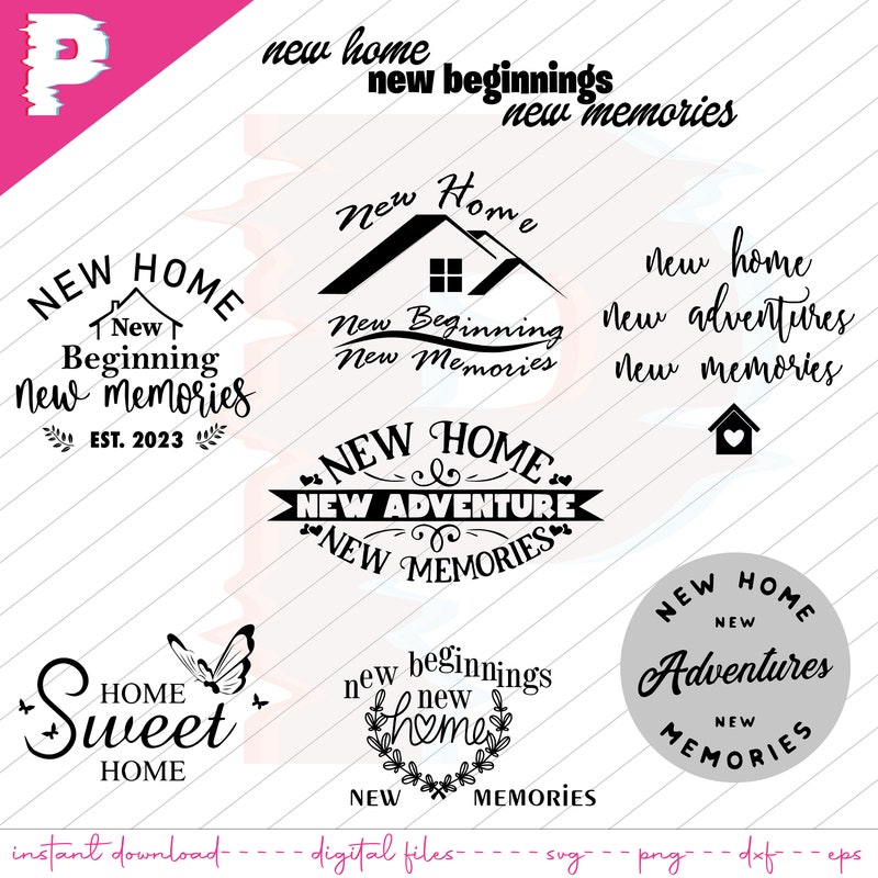 New Home Svg - Etsy