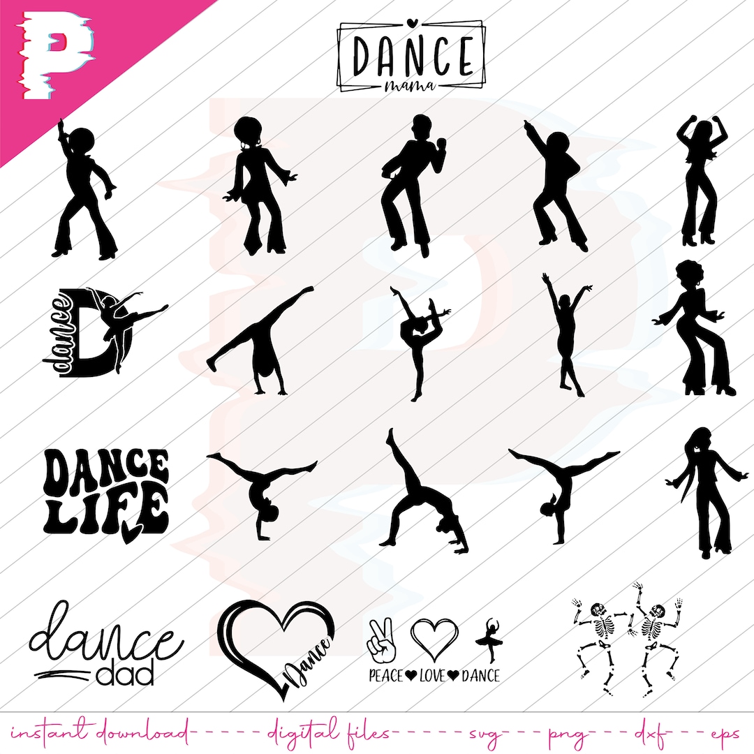 Dance SVG Cut File for Cricut, Dancers Svg, Dancer Silhouettes Svg ...