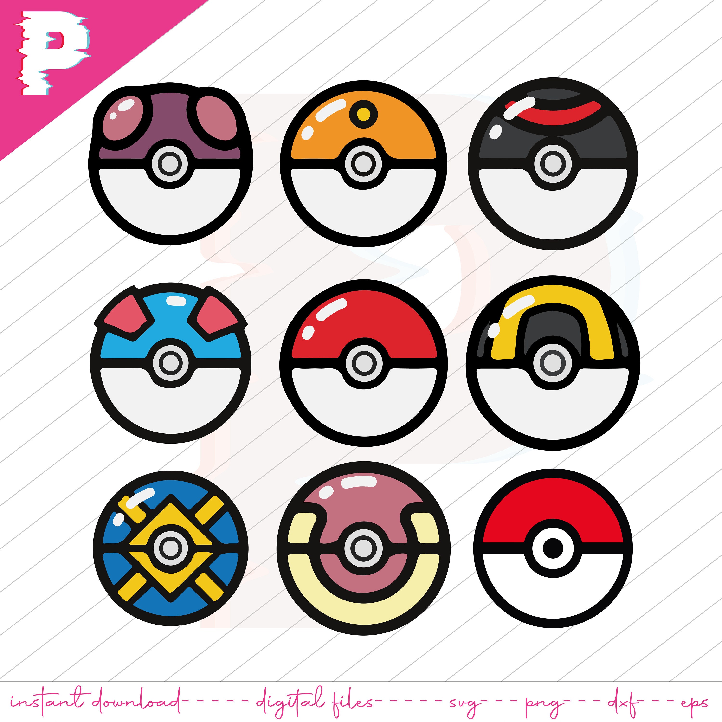 Pokemon Pokeball Svg,pokemon 1st Gen. Fest Svg,pokeball,instant ...
