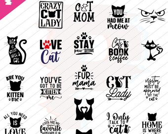 Cats Svg, Kitty Svg, Cut File Cricut, Silhouette,funny Cat SVG Bundle ...