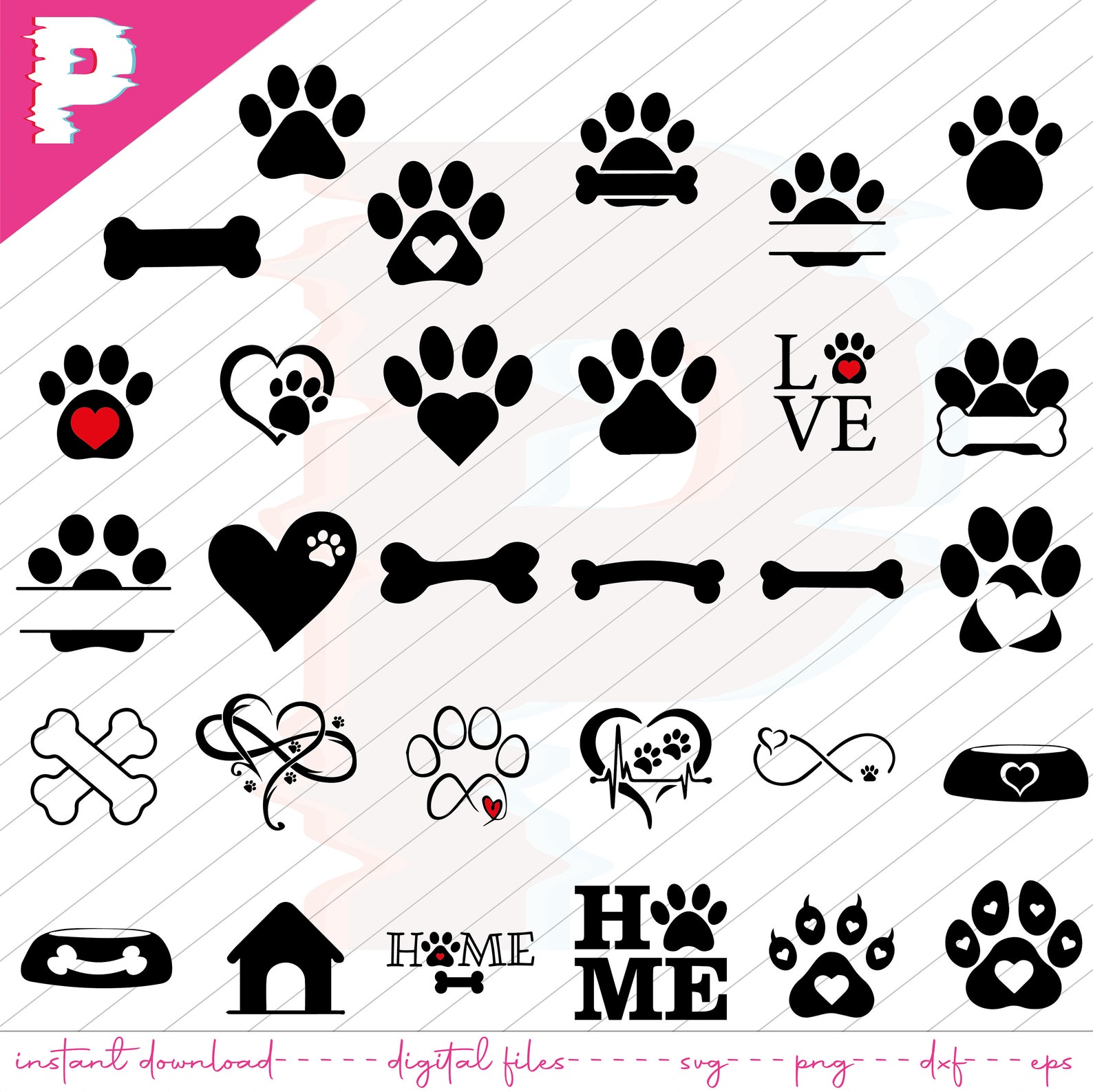 Paw Print Svg, Dog Paw Print Svg, Dog Paw Svg, Paw Svg, Dog Mom Svg ...