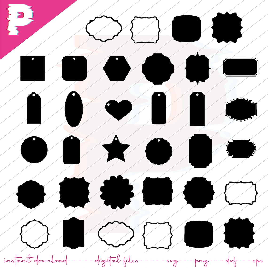 Gift Tag Svg, Gift Tags Svg Bundle, Instant Download, Label Svg, Gift ...