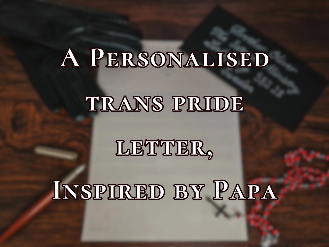 Ghost Personalised Trans Pride Letter Letter From Your Comfort ...
