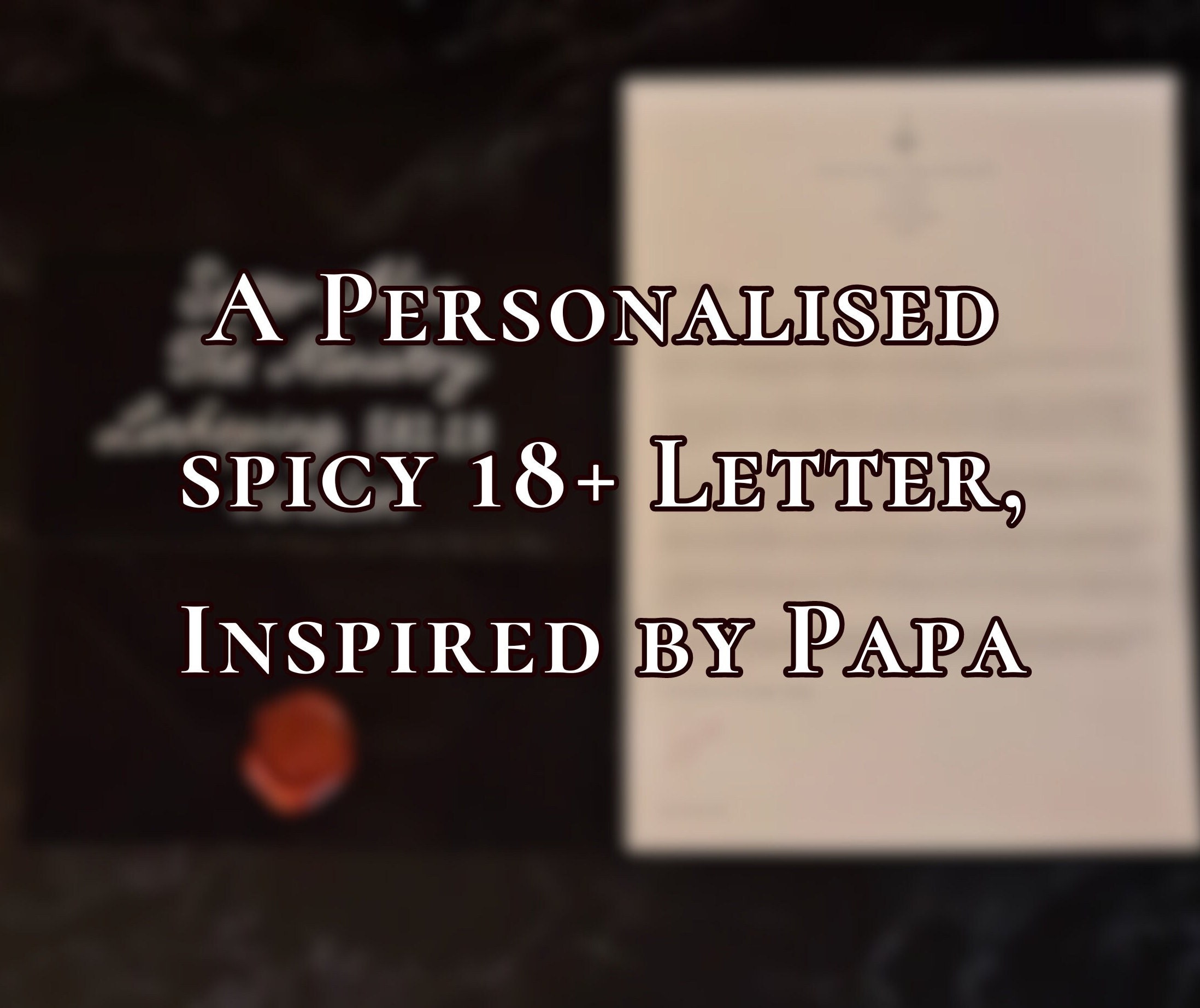 Ghost Personalised Spicy Letter Romantic Letter From Your Comfort ...