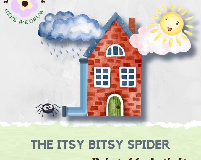 Itsy Bitsy Spider Printable Props. Nursery Rhymes, Baby, Preschool and ...