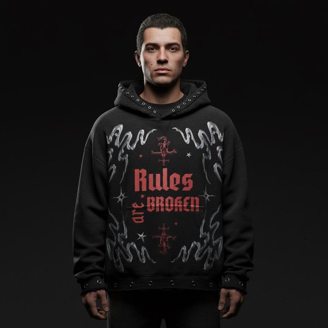 Rules Are Broken PNG | Gothic Streetwear Graphic, POD Ready (digital ...