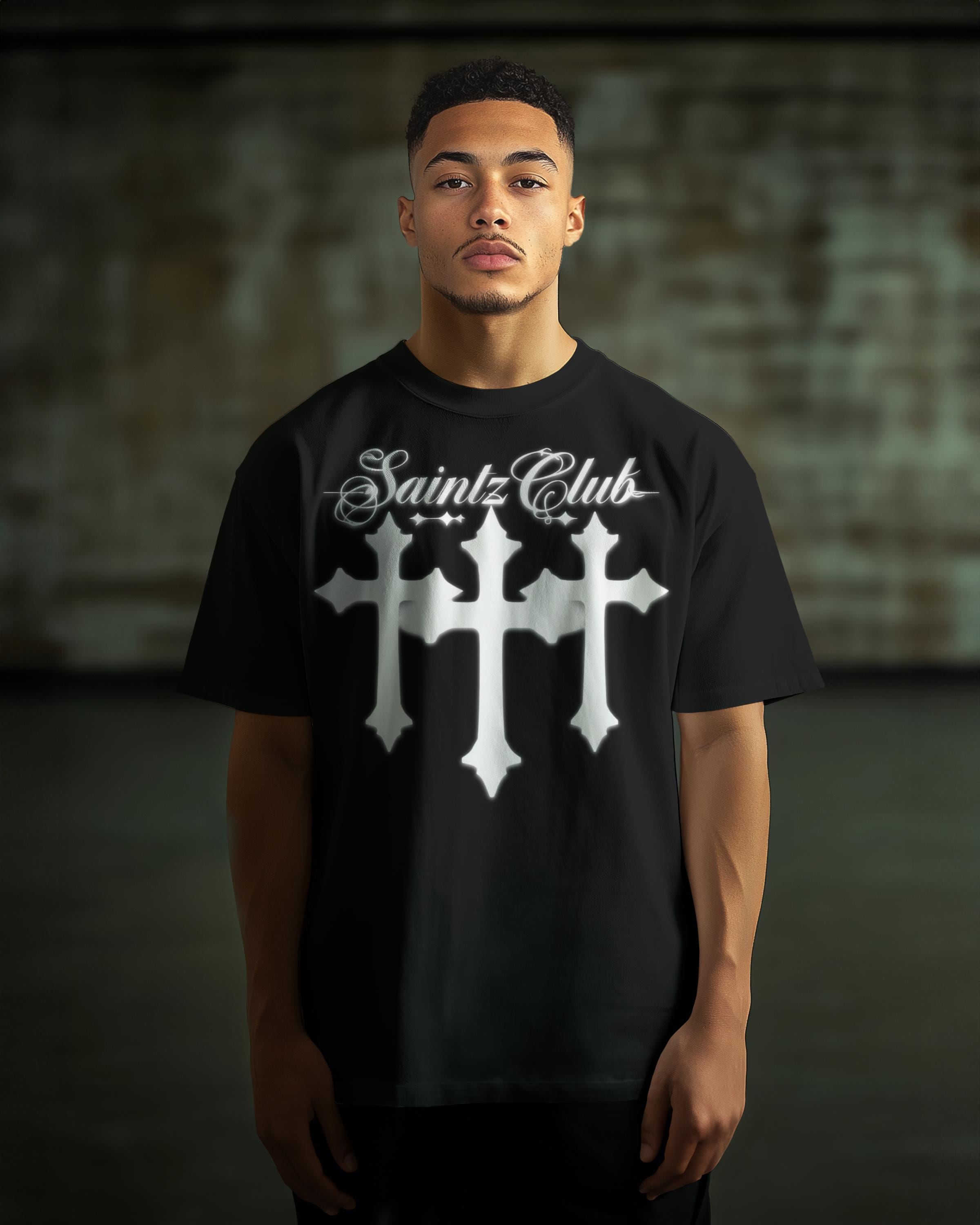 Saintz Club Triple Cross PNG: Gothic Streetwear Design (instant ...