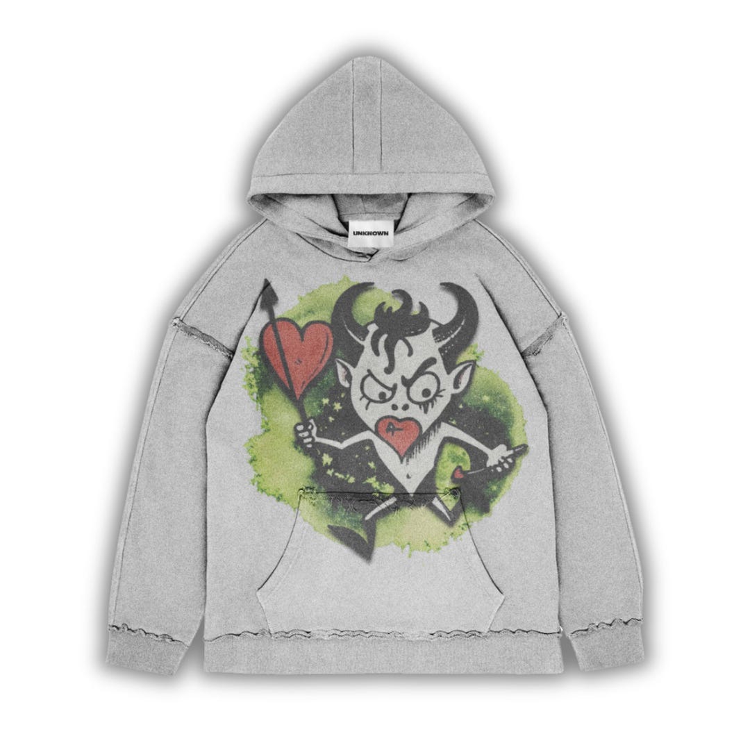 Bad Cupid Demon Angel PNG Hoodie and Tee Design – Hand-drawn ...