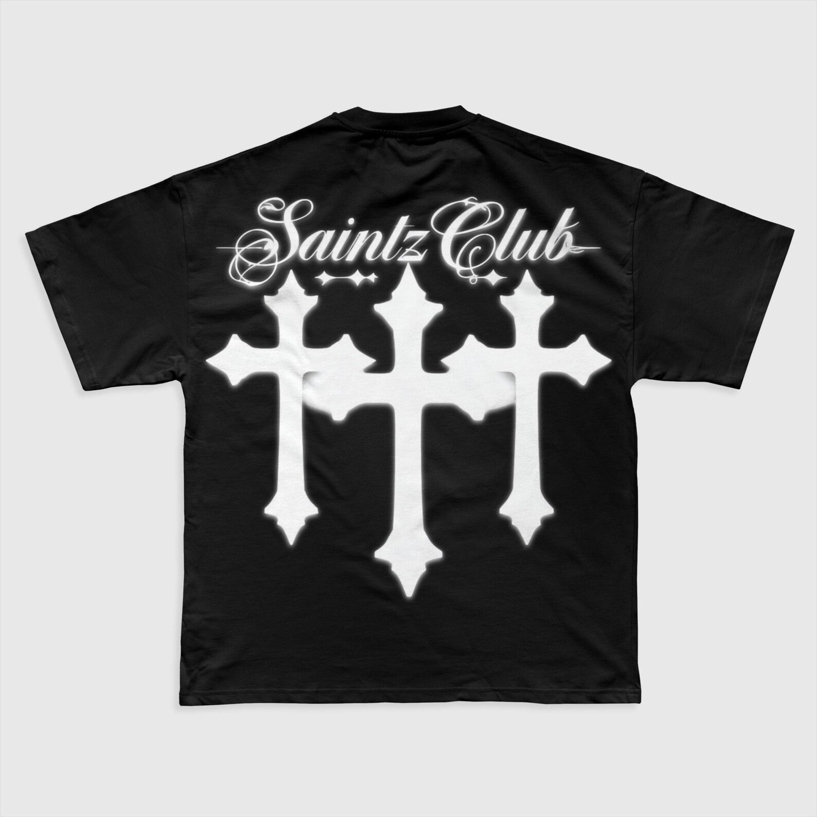 Saintz Club Triple Cross PNG: Gothic Streetwear Design (instant ...