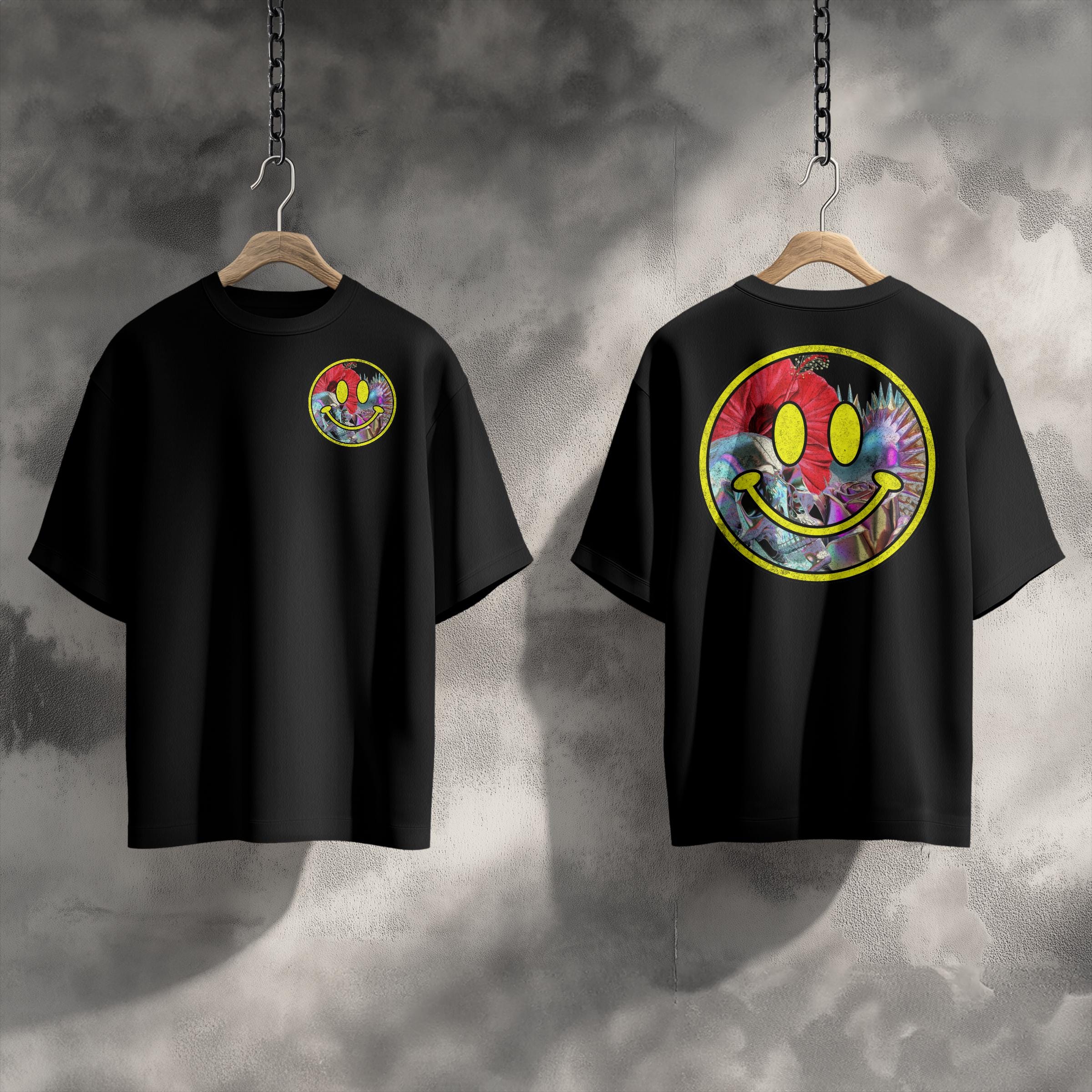 Chrome Punk Skull Smiley Face PNG | Transparent Digital Download | Edgy ...