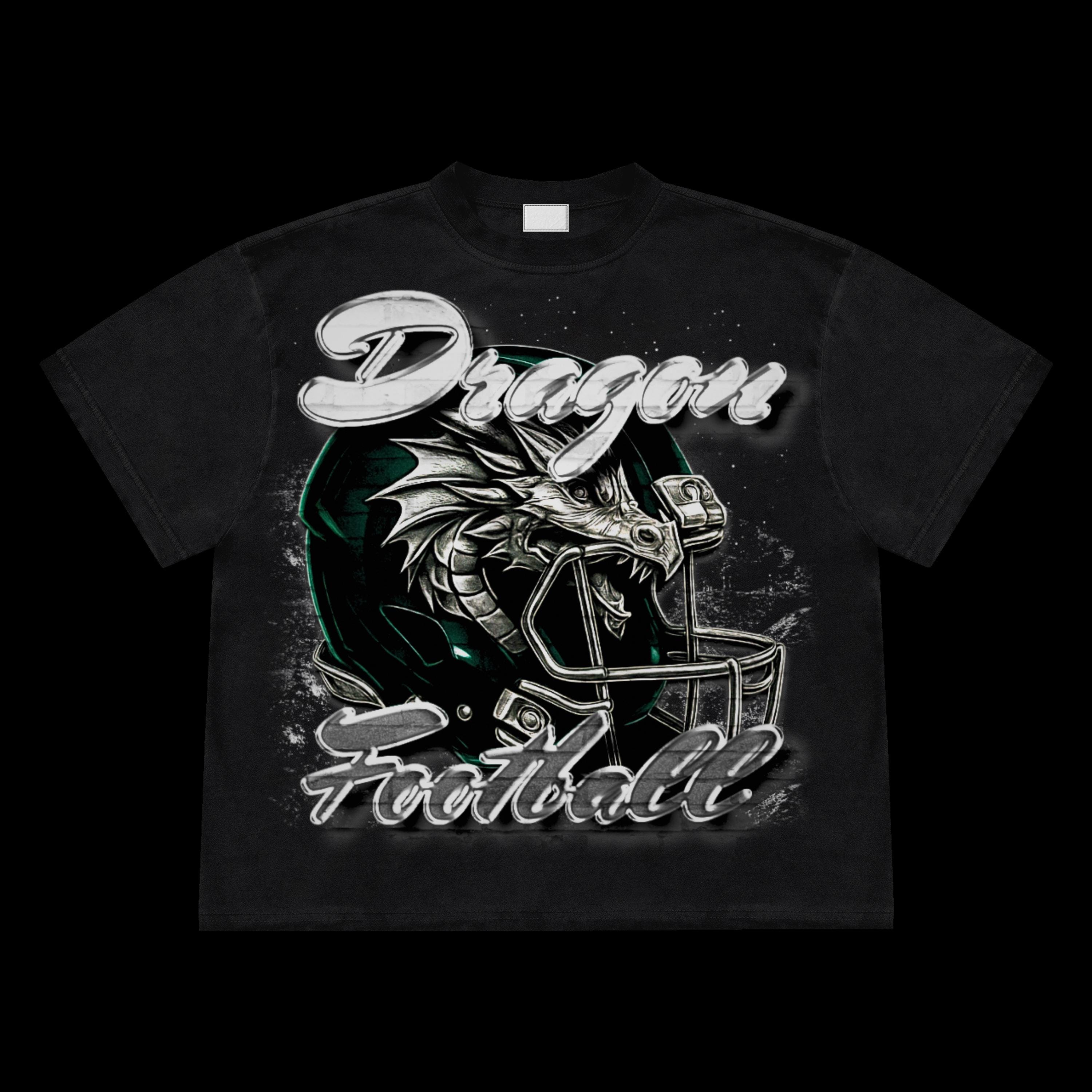 Dragon Football PNG Design | Premade 4125x4125 | Includes 2 Black T ...