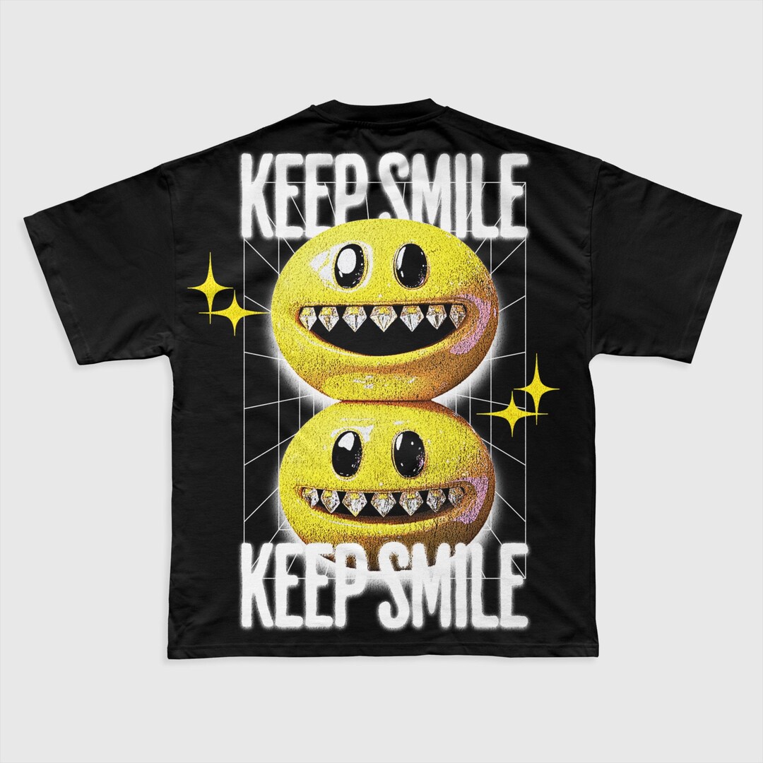Keep Smile Diamond Teeth Smiley PNG | Bright Cute Cartoon Style Premade ...