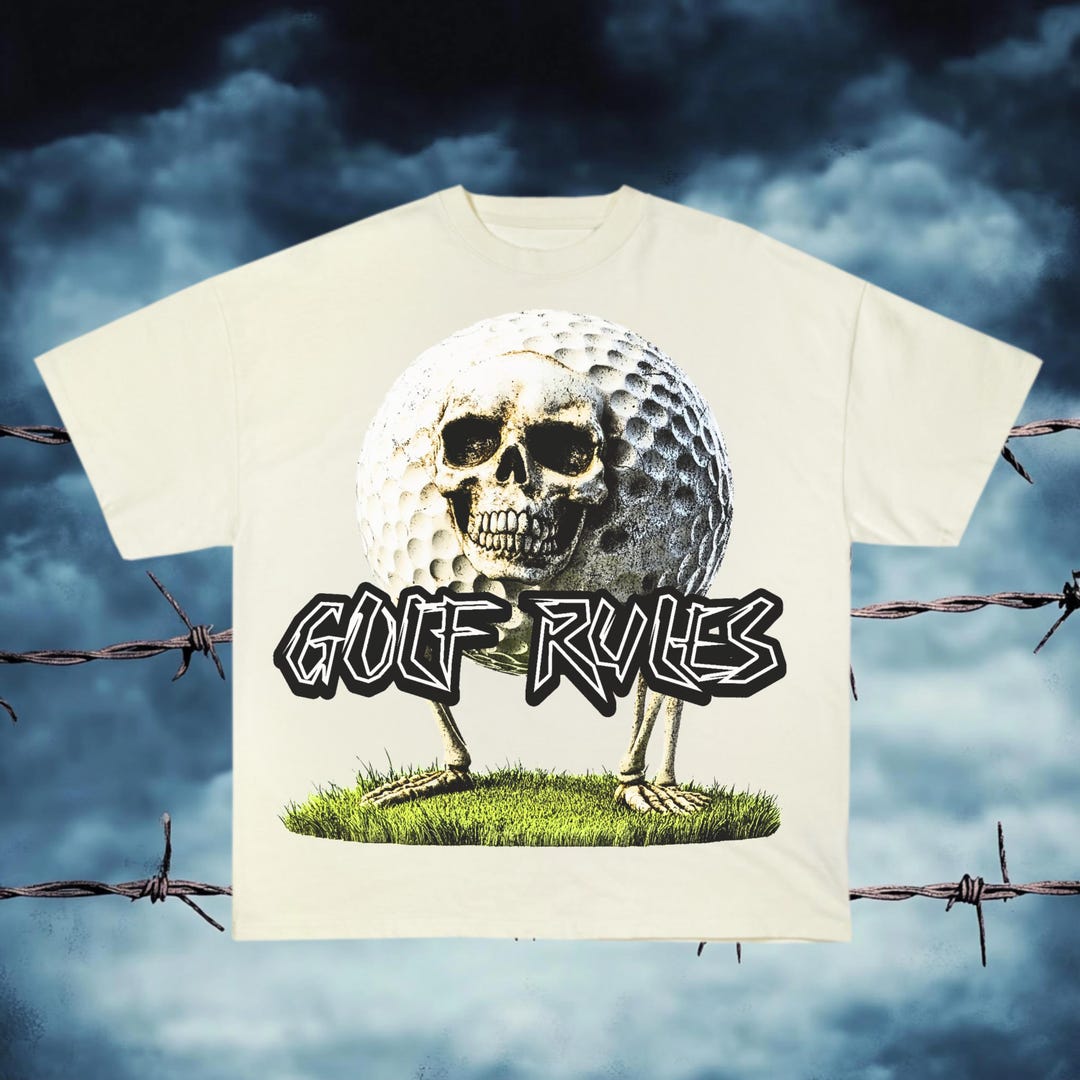 Skeleton Golf Ball PNG: Streetwear Tee Design (3000x3000 Transparent ...