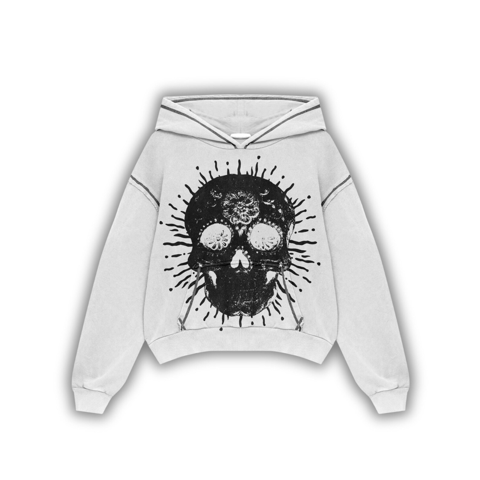 Black Distressed Skull PNG Design | 5000x5000 Transparent PNG ...