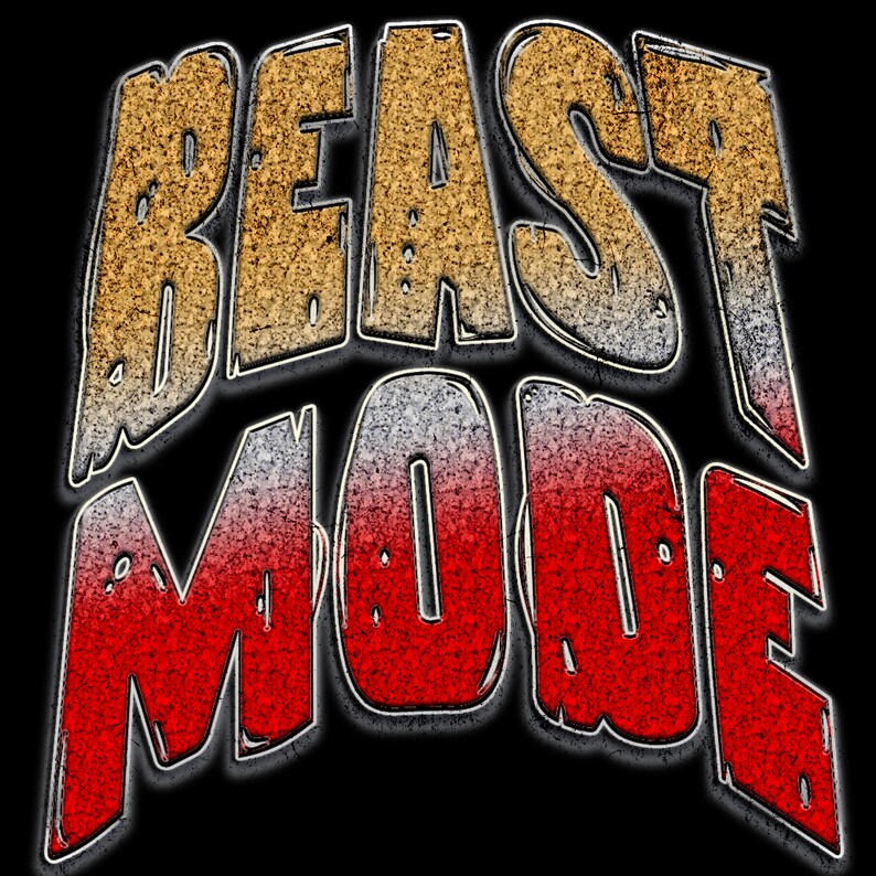 Beast Mode PNG Tee Design | Bold Streetwear Style | Transparent PNG - Etsy