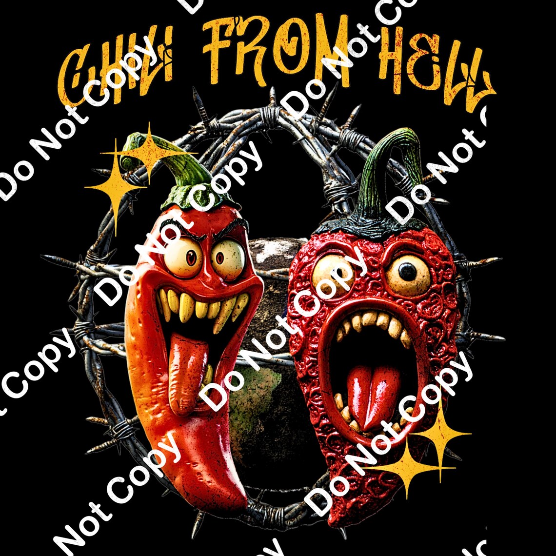 Chili From Hell PNG Tee Design Spicy Expressive Red Hot Peppers ...