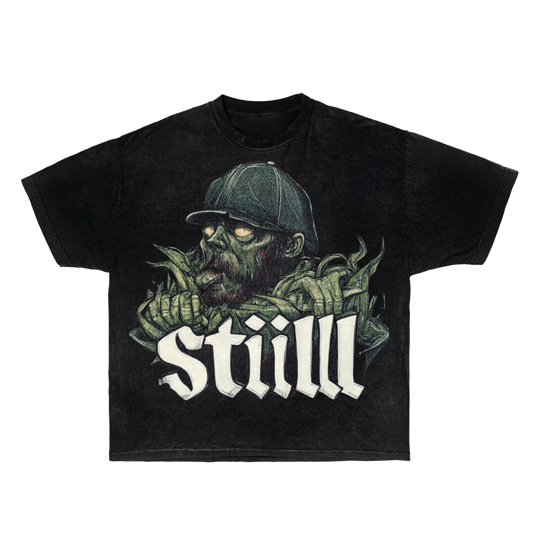 Stiilll Zombie in Plants PNG | Streetwear Premade Design | Green ...