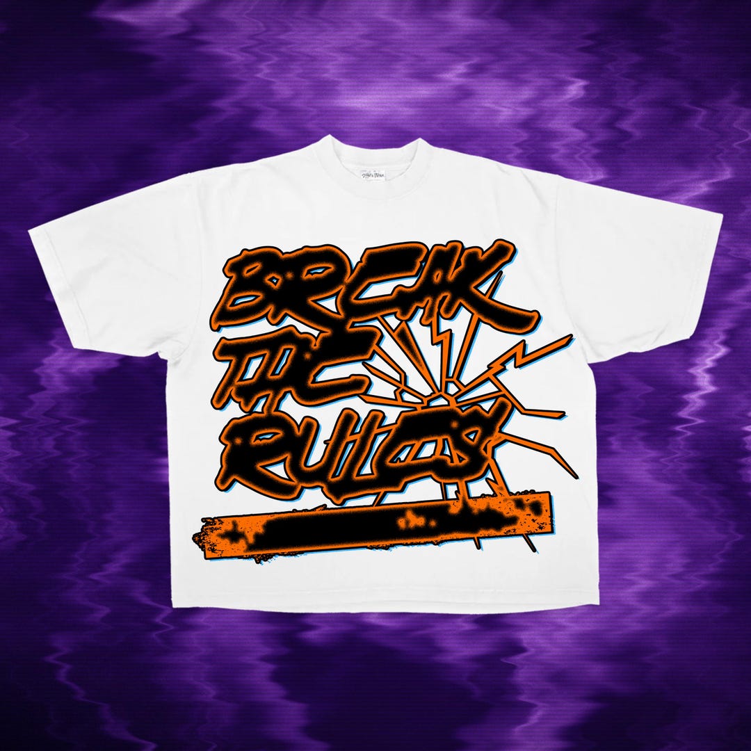 Break the Rules PNG: Bold Graphic T-shirt Design (3000x3000) - Etsy