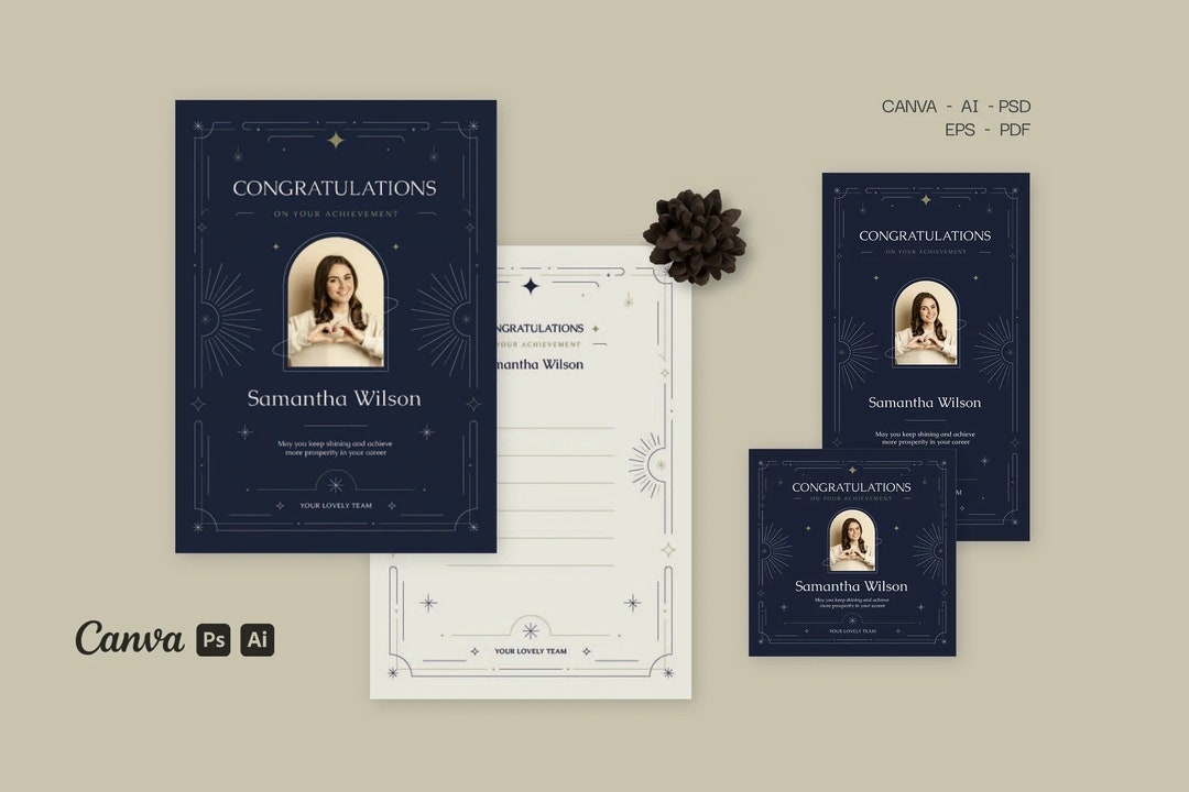 Art Deco Congratulations Greeting Card - Etsy