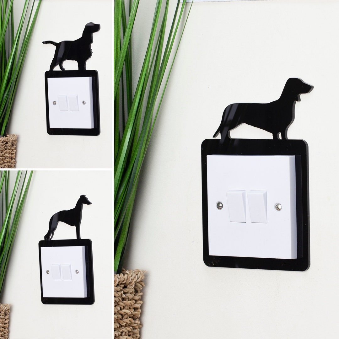 Acrylic Dog Silhouette Light Switch Surrounds - Etsy
