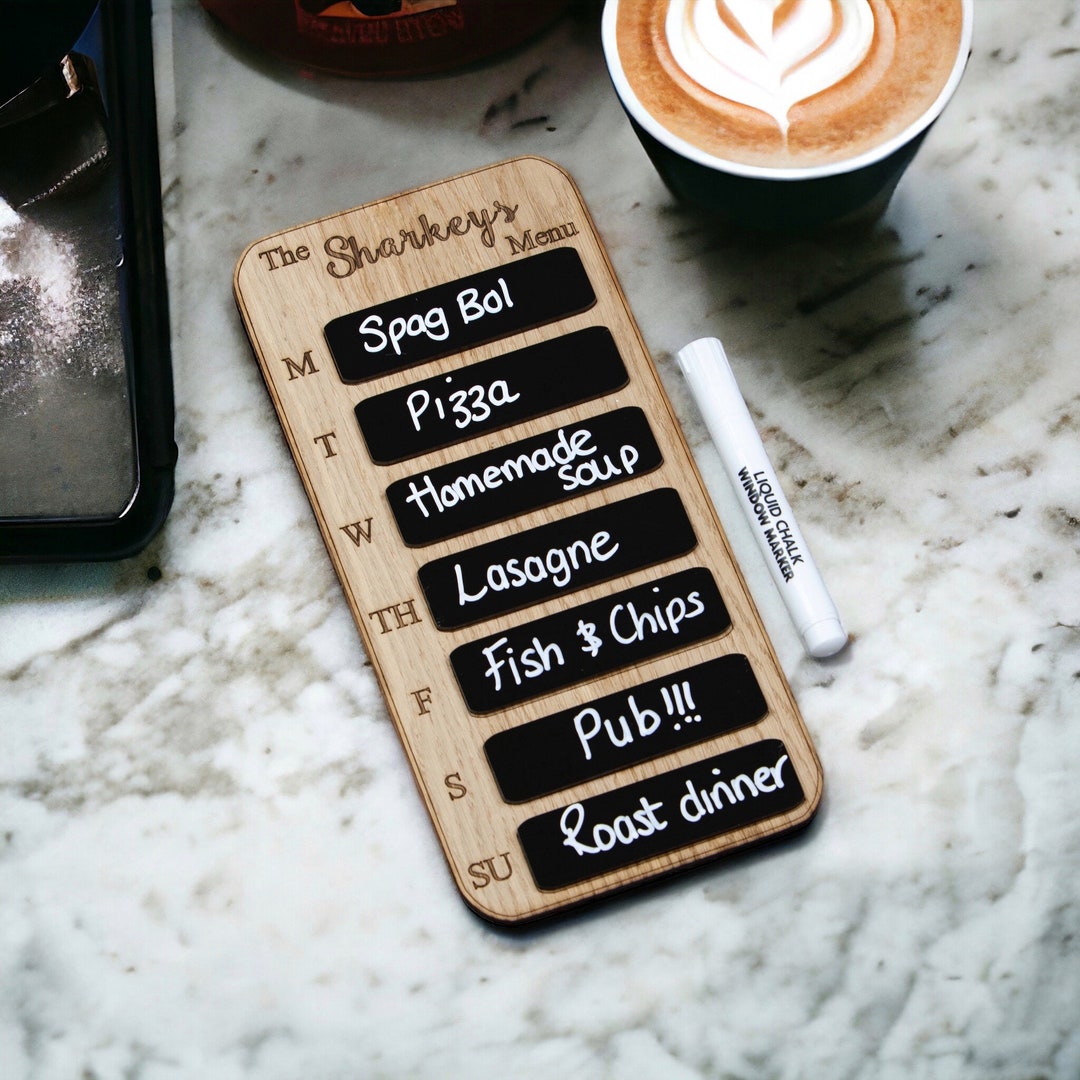 Personalised Family Kitchen Menu Planner - Small - Etsy