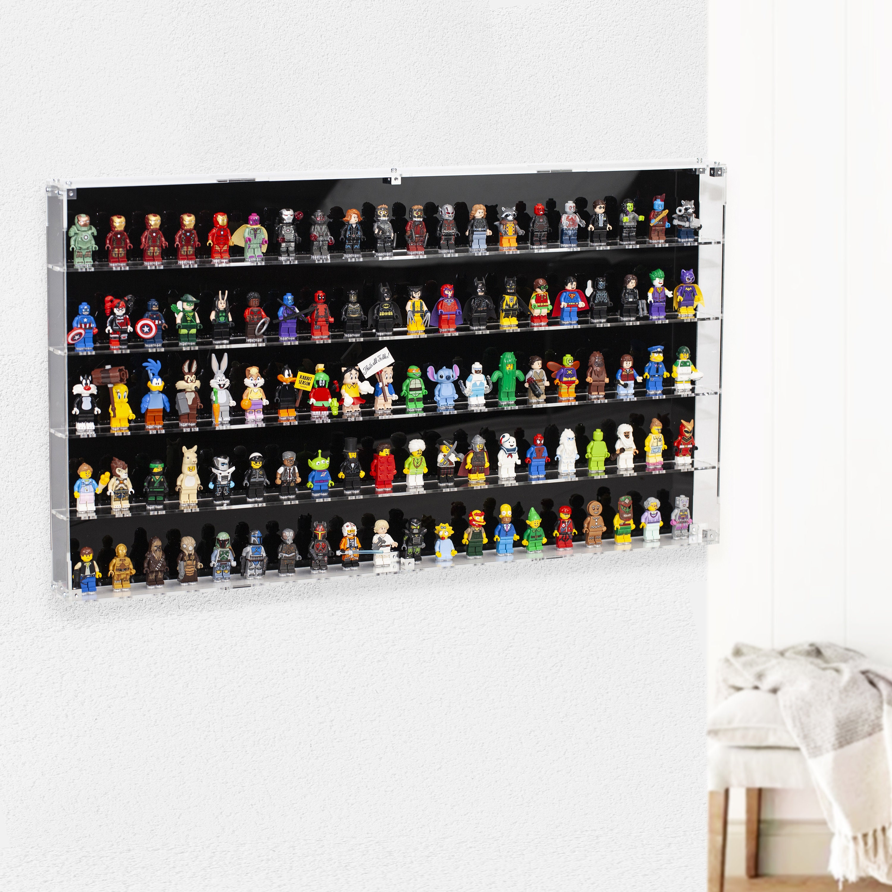 Wall Mounted Acrylic Display Case for 100 Minifigures - Etsy