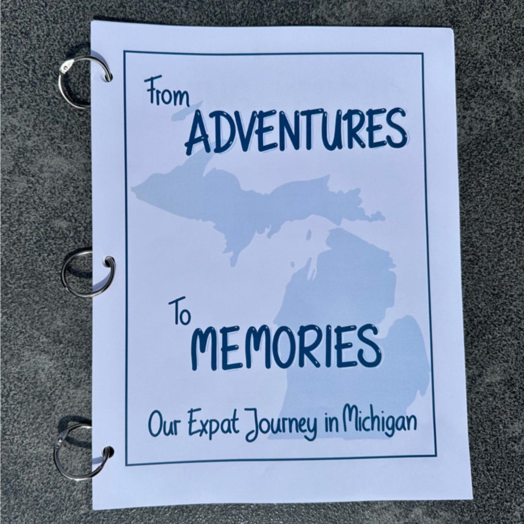 Printable Michigan Expat Memory Pages – Digital Friendship Book for ...
