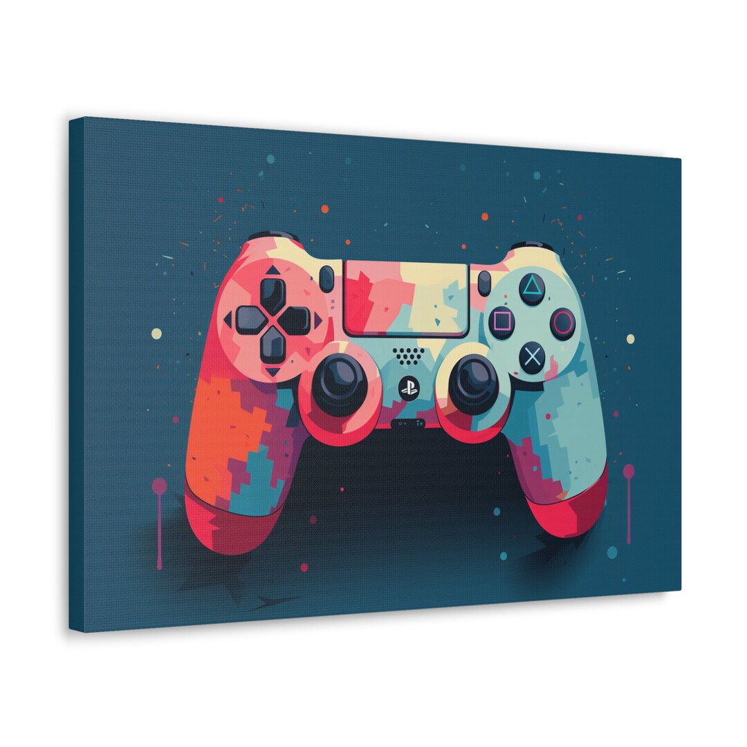 Playstation Joystick Canvas Gallery Wraps, PS Joystick Wall Art ...
