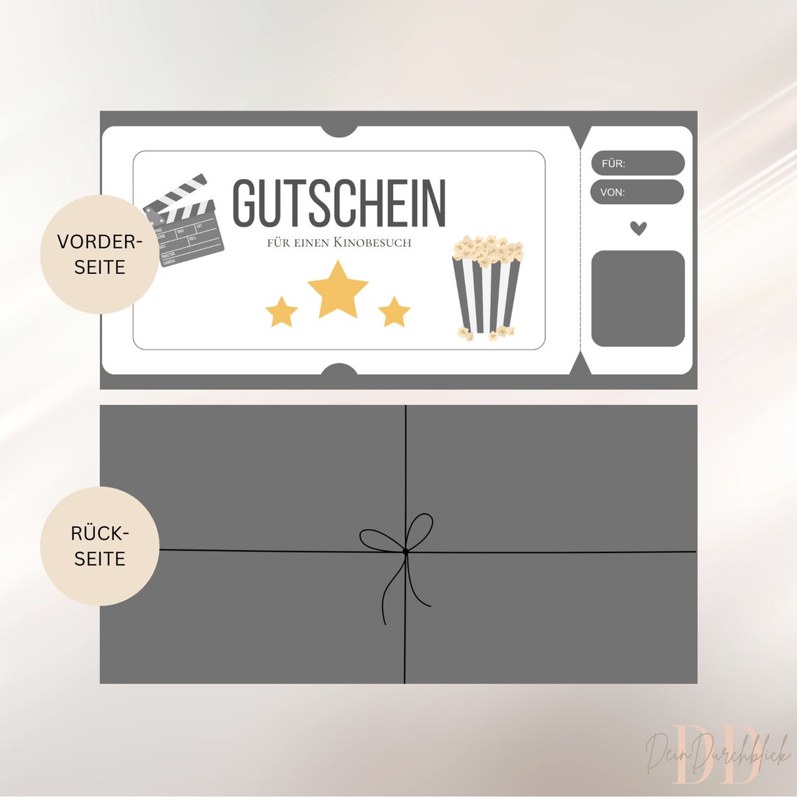 Digital Voucher for a Cinema Visit to Print Out - Last Minute Gift ...