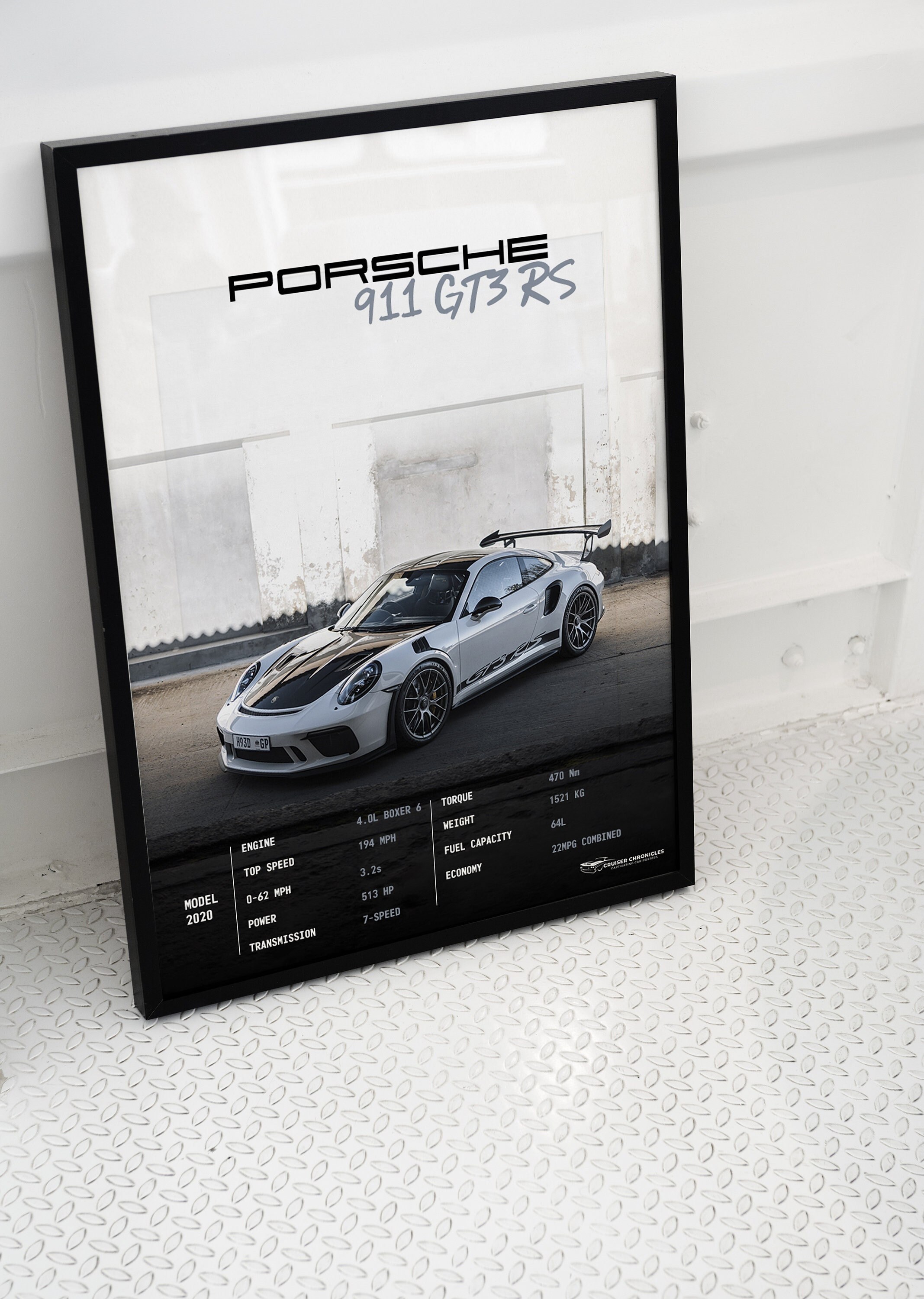 Porsche 911 GT3 RS, Bedroom Decor, Home Decor, Boys Room Decor, Digital ...
