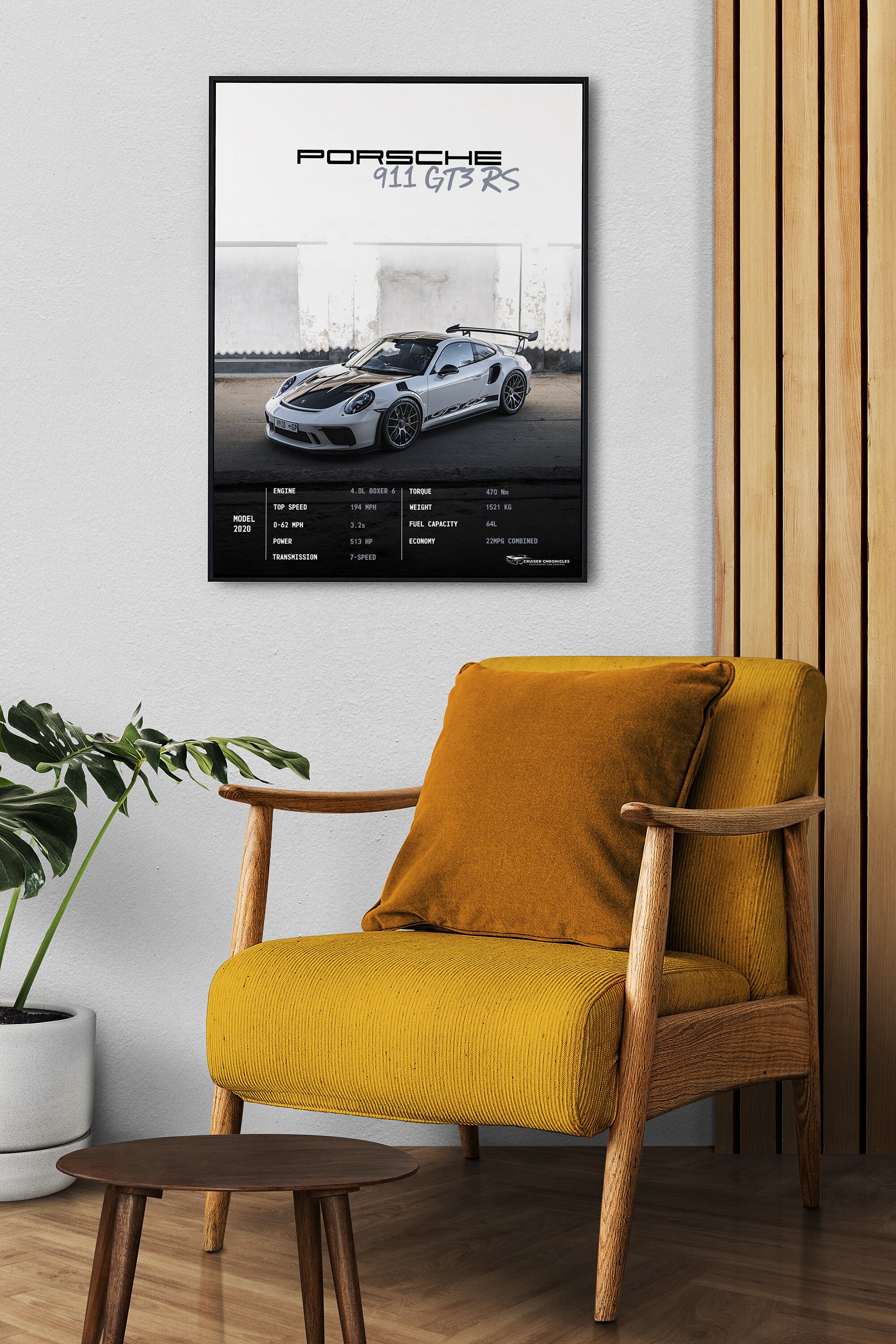 Porsche 911 GT3 RS, Bedroom Decor, Home Decor, Boys Room Decor, Digital ...