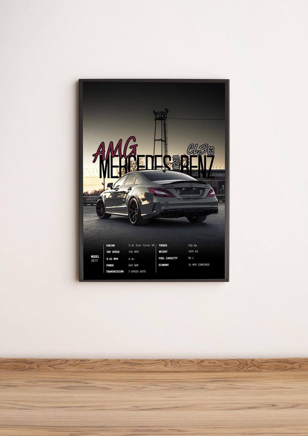 Mercedes CLS63 AMG Poster: Bedroom, Home, Boys Room Decor, Gifts ...