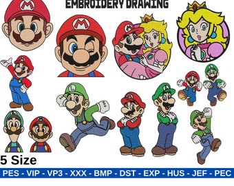 Super Mario Embroidery Design Bundle 179 - Etsy