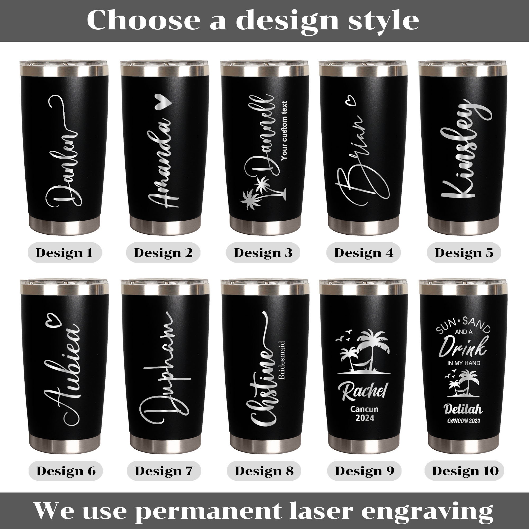 Personalized Beach Tumbler for Girls Trip Vacation 20 OZ Tumbler Girls ...