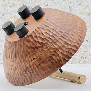 Textured Wooden Parrot Stand: Modern Tabletop Bird Perch - Etsy