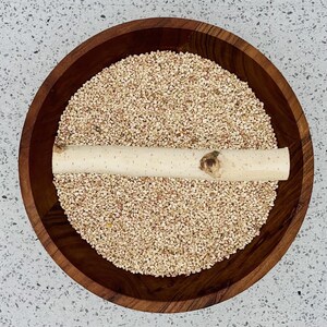 Textured Wooden Parrot Stand: Modern Tabletop Bird Perch - Etsy
