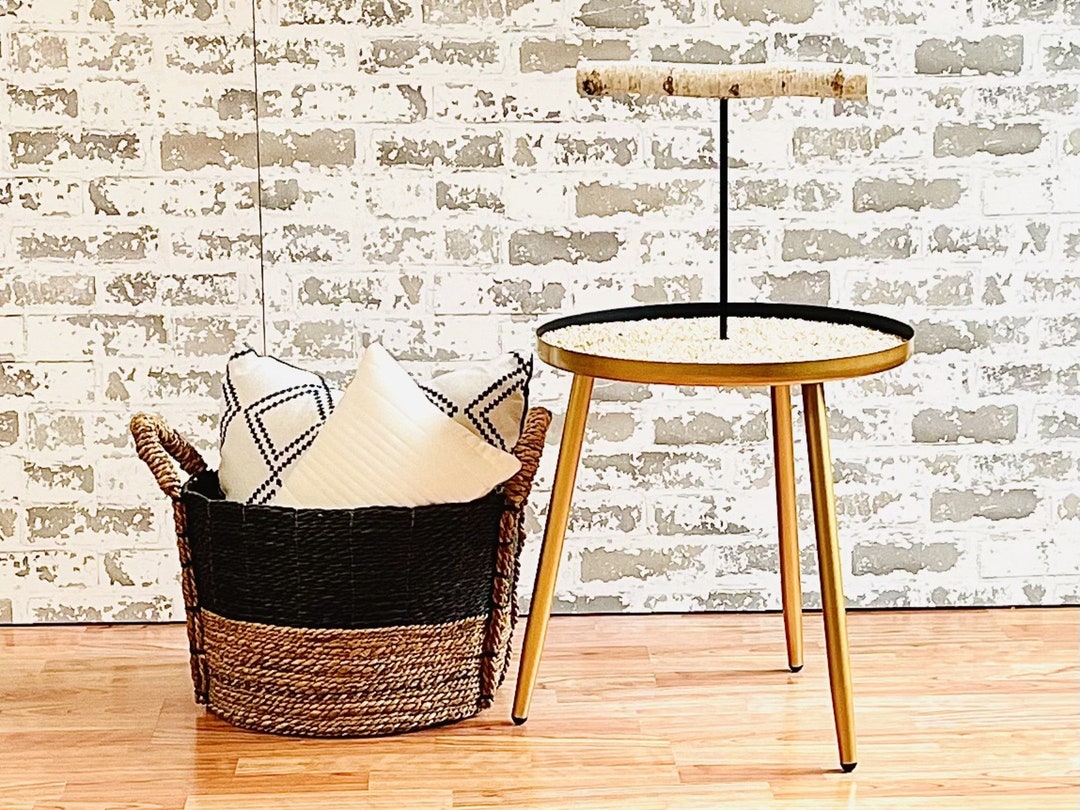 Gold Side Table Parrot Stand • Portable Bird Perch • Modern Parrot ...