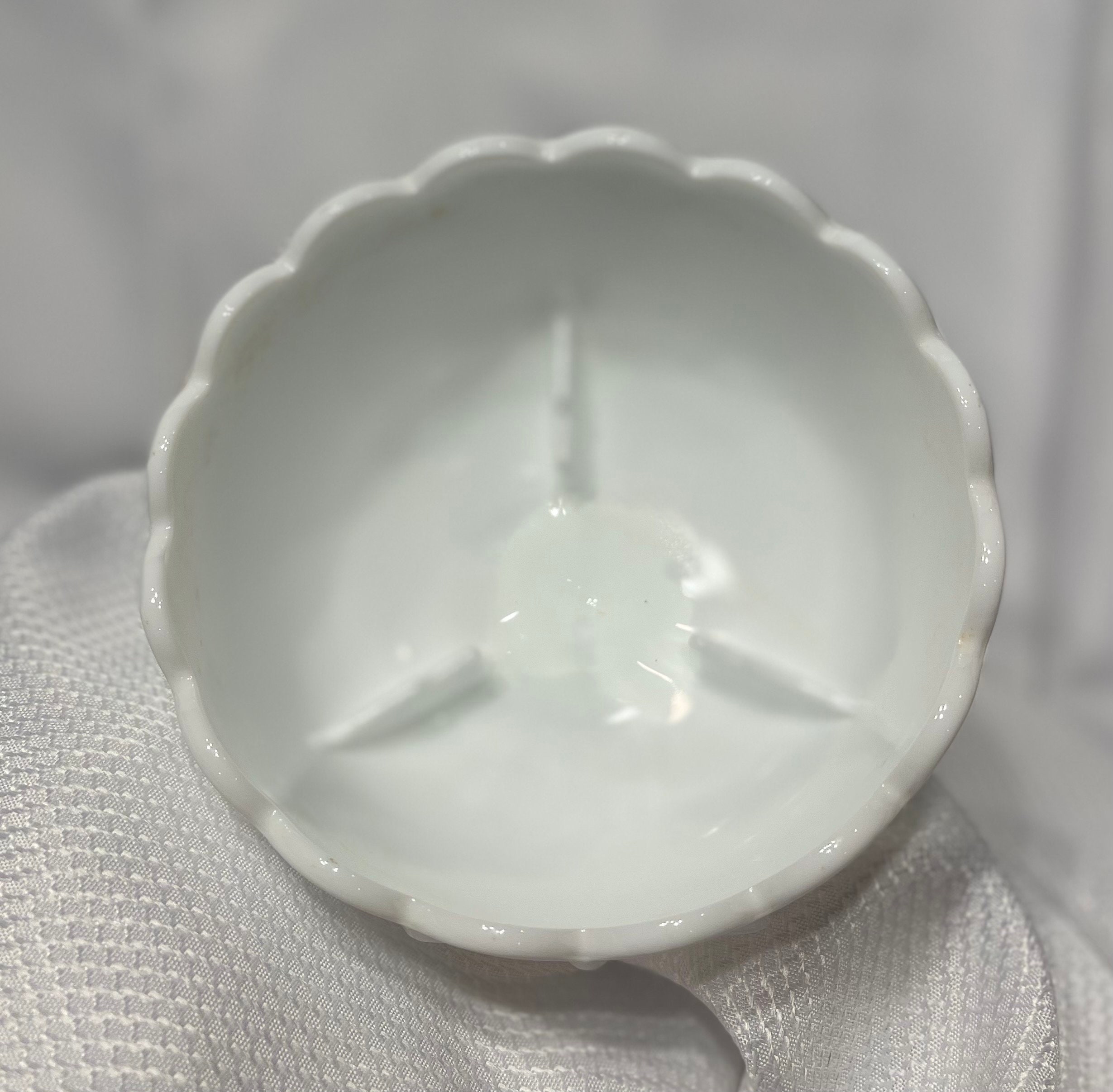 Vintage Indiana Milk Glass Pedestal Compote With Teardrop Pattern - Etsy