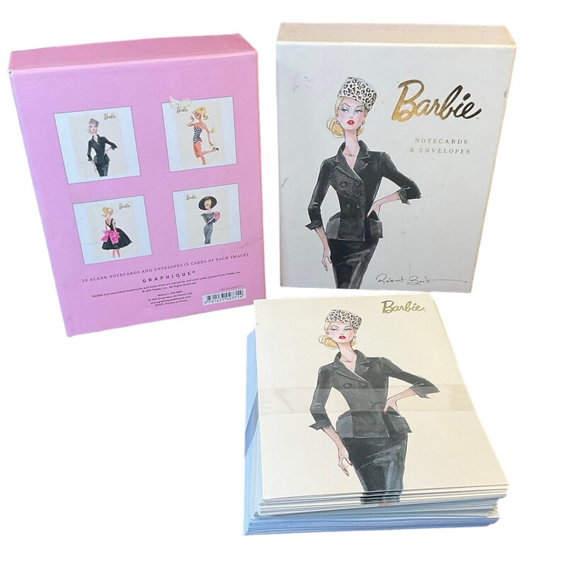20 Barbie Notecards & Envelopes 4 Designs by Graphique De France Robert ...