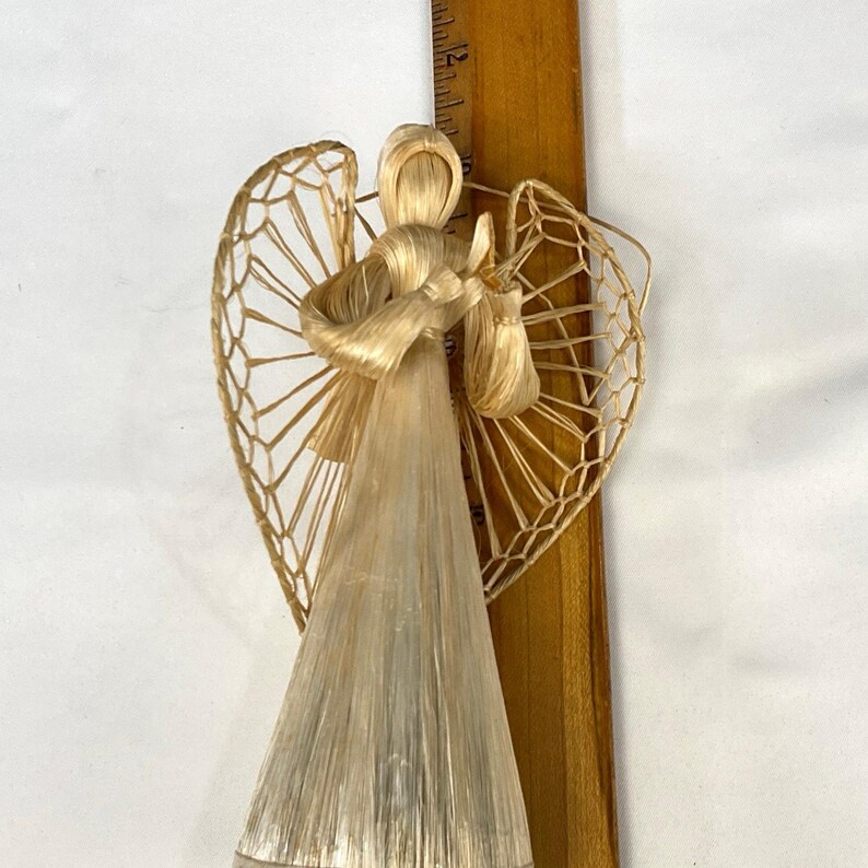 Vintage Straw Angels Set of 6 Christmas Ornaments Made in Philippines ...