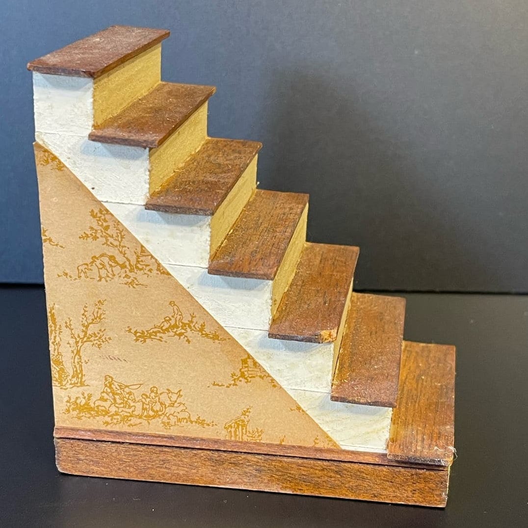 Dollhouse Miniatures Wooden Staircases Set of 2 Building Components ...