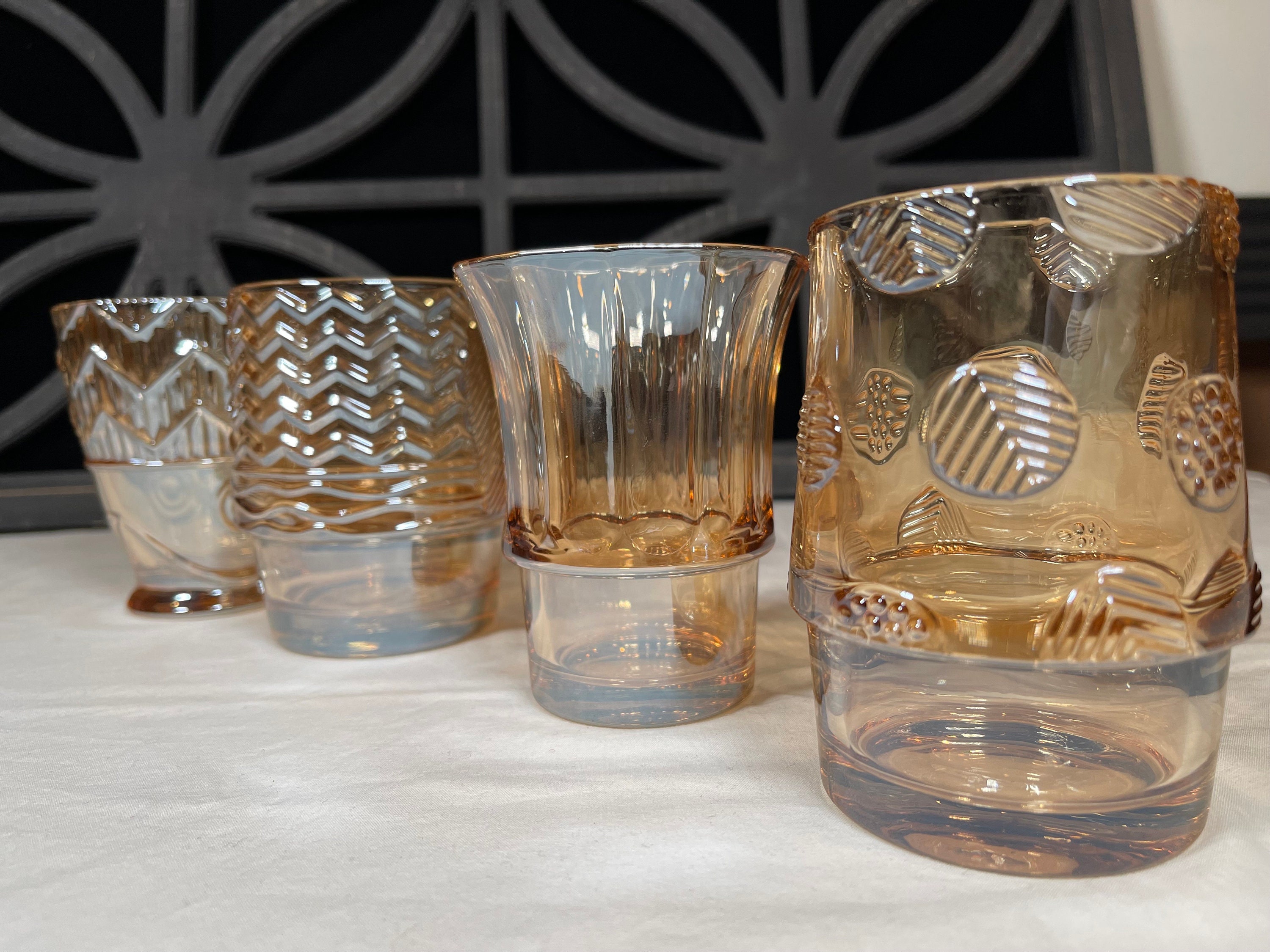 Stackable Glass Koi Fish Tumblers, Transparent, 4 Pcs, Stackable ...