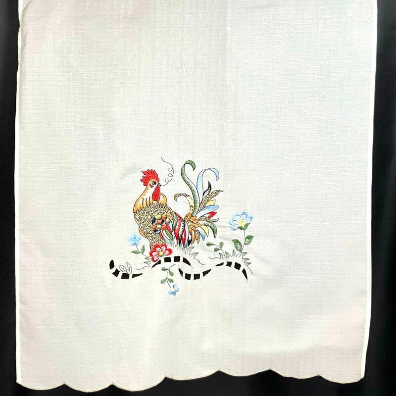 Rooster Kitchen Curtain - Etsy