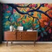 Japanese Style Wall Mural, Wave Pattern Wall Decor Home Renovation Wall ...