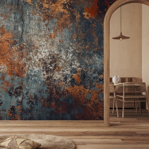 Grunge Rusty Gray Wall Mural | Wall Decor | Home Renovation | Wall Art ...