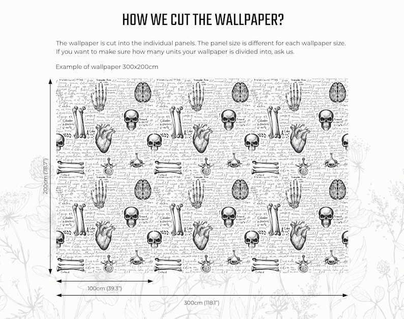 Black and White Wallpaper, Skull and Bone | Wall Decor | Home ...