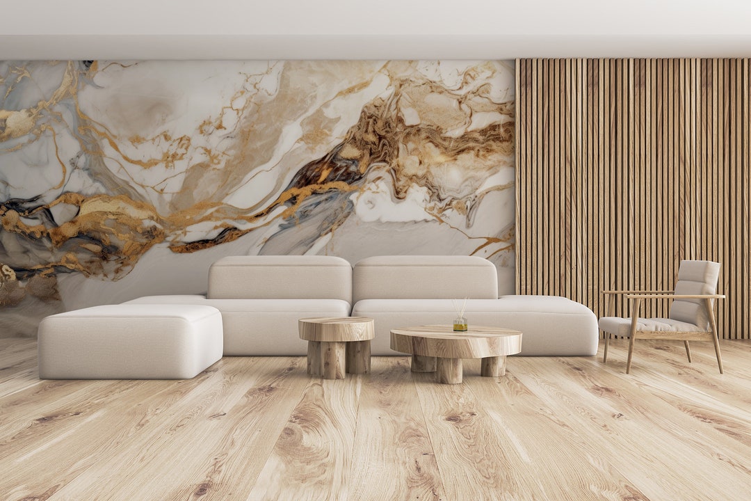 Beige Marble Wallpaper, Abstract Wall Mural | Wall Decor | Home ...
