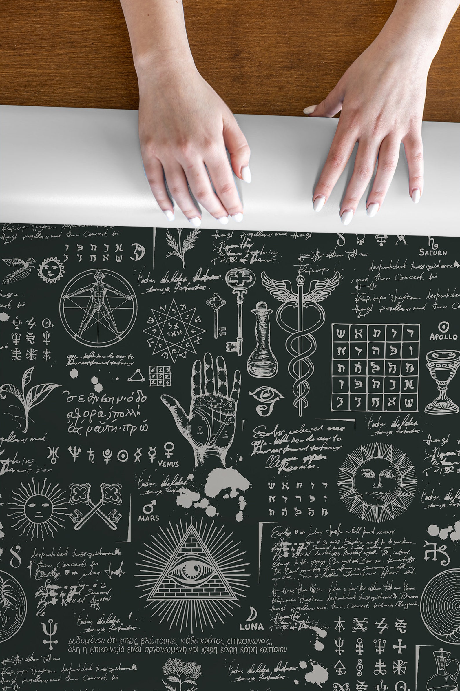 Mystical Magic Wallpaper, Occult Pattern | Wall Decor | Home Renovation ...