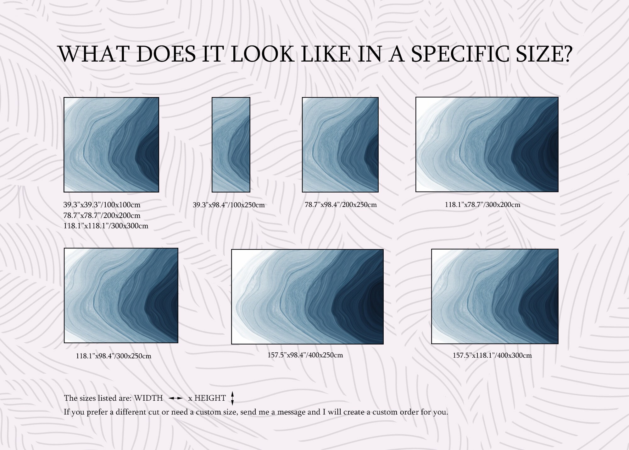 Abstract Blue Wallpaper Wall Decor Home Renovation Wall Art Peel and ...